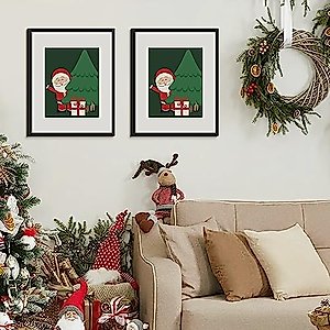 upsimples 16x20 Picture Frame Set of 5, Display Pictures 11x14 with Mat or 16x20 Without Mat,Wall Gallery Poster Frames,Black