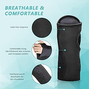 fibee 2 Pack Night Wrist Sleep Support Brace,Carpal Tunnel Wrist Brace Night Support,Adjustable Compression Wrist Splint for Tendonitis Arthritis Pain Relief Hand Support with Cushioned Beads Padded