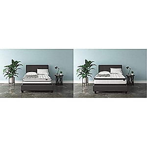 Signature Design by Ashley - 10 Inch Chime Express Hybrid Innerspring- Firm Mattress- Bed in a Box - Full - White & 12 Inch Chime Express Hybrid Innerspring- Firm Mattress- Bed in a Box- Queen- White