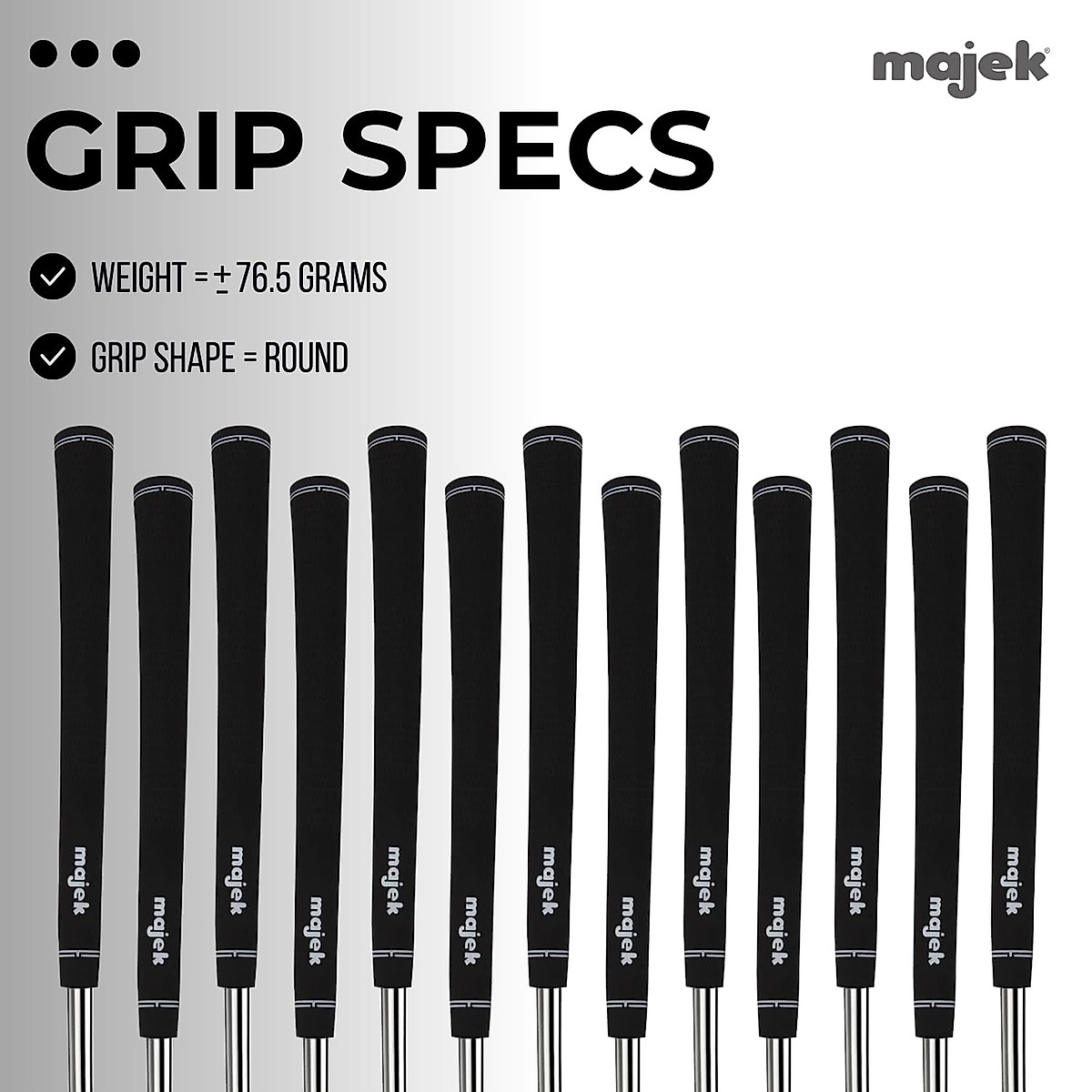 13 Men's Majek Jumbo Size Tour Pro Velvet Golf Grips