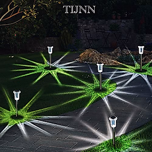 TIJNN Garden lights-12packs, Solar Outdoor Lighting Waterproof Lights for Garden, Patio, Lawn, Path.
