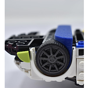 Collectible Car Display Wall Mount Compatible with Lego Speed Champions | Wall Display Mounts Compatible with Lego Racecar Models | Made in USA (Blue, 10 Pack)