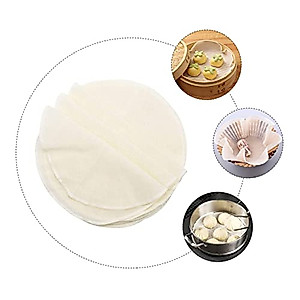 SHOWERORO 20pcs Steamed Cloth Round Steamer Cloth Cotton Steamer Mat Steamer Gauze Grid Bed Sheets Deshidratador De Alimentos Steamer Cloths for Steamed Bun Steamer Cushion Home Placemat