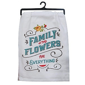 Kay Dee Designs Country Fresh Family and Flowers Flour Sack Kitchen Towel, 26" x 26", Various