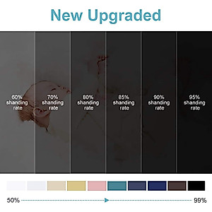 RYB HOME Sliding Glass Door Curtains for Patio, Blackout Thermal Insulating Privacy Vertical Blinds for Large Window Living Room Bedroom Drop Cloth Closet Divider, W 100 x L 84 inches, Sand