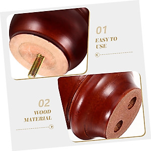 Yardenfun 2pcs Table Legs Desk Legs Furniture Legs Small Table Leg Wood Couch Legs Wooden Sofa Feet Small Furniture Wooden Leg Wooden Dresser Leg Extenders 8 Cm Solid Wood Sofa Legs