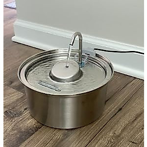 KOOGMOON Cat Water Fountain Stainless Steel, 108oz/3.2L Automatic Cat Fountain, Multi-Filtration, Easy to Clean, Ultra Silent Dog Water Dispenser for Cats, Dogs and Other Pets