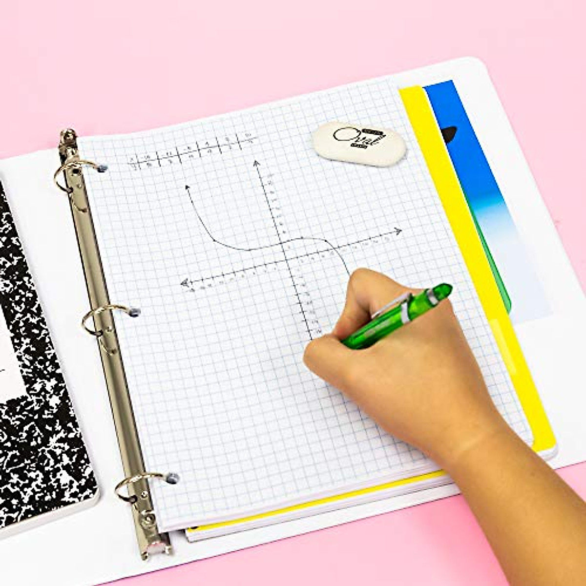 BAZIC Filler Paper Loose Leaf Papers 100 Sheet, 4-1" Quad Ruled, 3 Hole Punched for Ring Binders, Graph Drafting for Office School Student, 1-Pack