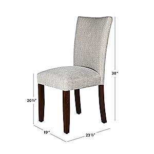 HomePop Parsons Classic Upholstered Accent Dining Chair, Single Pack, Light Grey