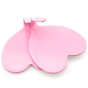 Lind Kitchen 5PCS 40x45mm Stainless Steel Heart-Shaped Hook Heart Shaped Multifunctional Self Adhesive Door Hook Coat Hooks Wall Mounted Coat Rack Closet Hooks, Nordic Pink