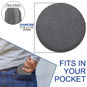 Axe Sharpener Sharpening Dual Grit Multipurpose Sharpener Puck Tool Sharpener Stone Whetstone with Flannel Bag for Hatchet Garden Tools, 240 Grits and 400 Grits(3 Pieces)