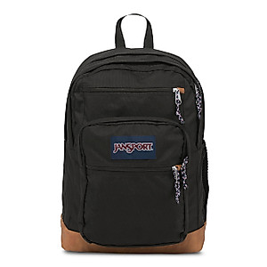 JanSport Cool Student Backpack for College Students, Teens, with 15-inch Laptop Sleeve, Black - Large Computer Bag Rucksack with 2 Compartments, Ergonomic Straps - Bookbag for Men, Women