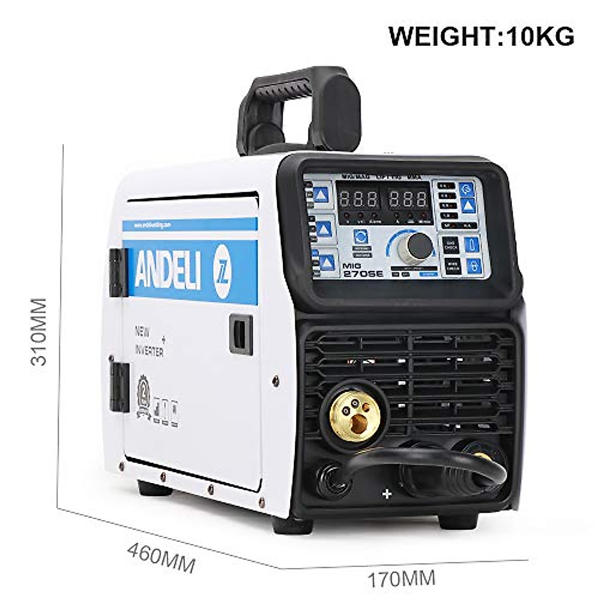 ANDELI MIG Welder 200A MIG-270SE 110V/220V MIG/Lift TIG/MMA 3 in 1 Multifunctional Welding Machine Gas Gasless Welder