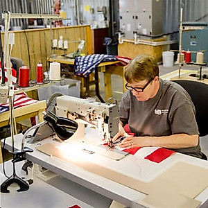 American Flag 3x5 ft Outdoor Heavy Duty, Premium USA US Flag, 100% in USA American flags for outside 3x5 with Luxury Embroidered Stars, Brass Grommets (Premium 3X5 FT American Flag)