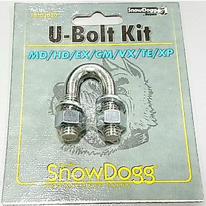 SnowDogg Part # 16103020 - MD, HD, EX, cm, VX, TE, XP Plow U-Bolt Kit with Nuts for Lift Chain