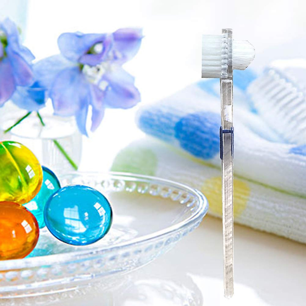 Brush Transparent Brush False Cleaning Brush Double-Sided Toothbrush Teeth Cleaning Tool