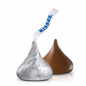 HERSHEY'S KISSES Silver Milk Chocolate Candy, Silver Foil - Bulk Pack, 2 Lbs