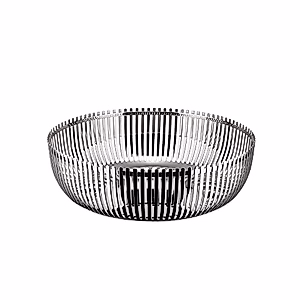 Alessi Round Basket, 23cm, Silver