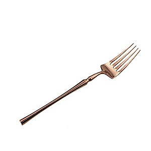 Gugrida Copper Silverware Set, 5-Piece 18/10 Stainless Steel Flatware Cutlery Set for 1,Mirror Finish, Ideal for Wedding Festival Party Home Kitchen, Dishwasher Safe