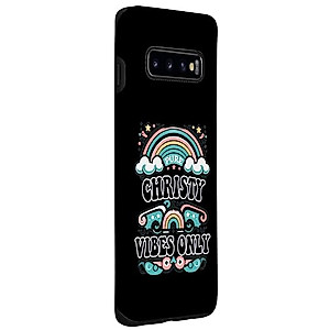 Galaxy S10 CHRISTY Vibes Only Cute Retro Girls CHRISTY Name Case