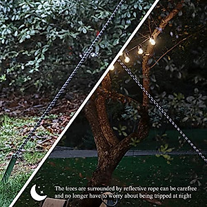 Liliantus Tree Stakes Kit, Anchor Tree Support Strap with Stakes for Garden Plant