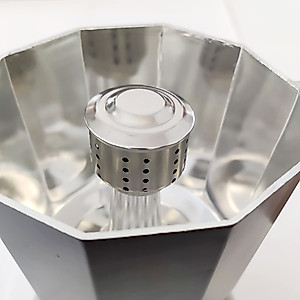 ADBZEN Moka Pot Stovetop Espresso Coffee Maker Accessories Anti-Splash Valve Stainless Steel