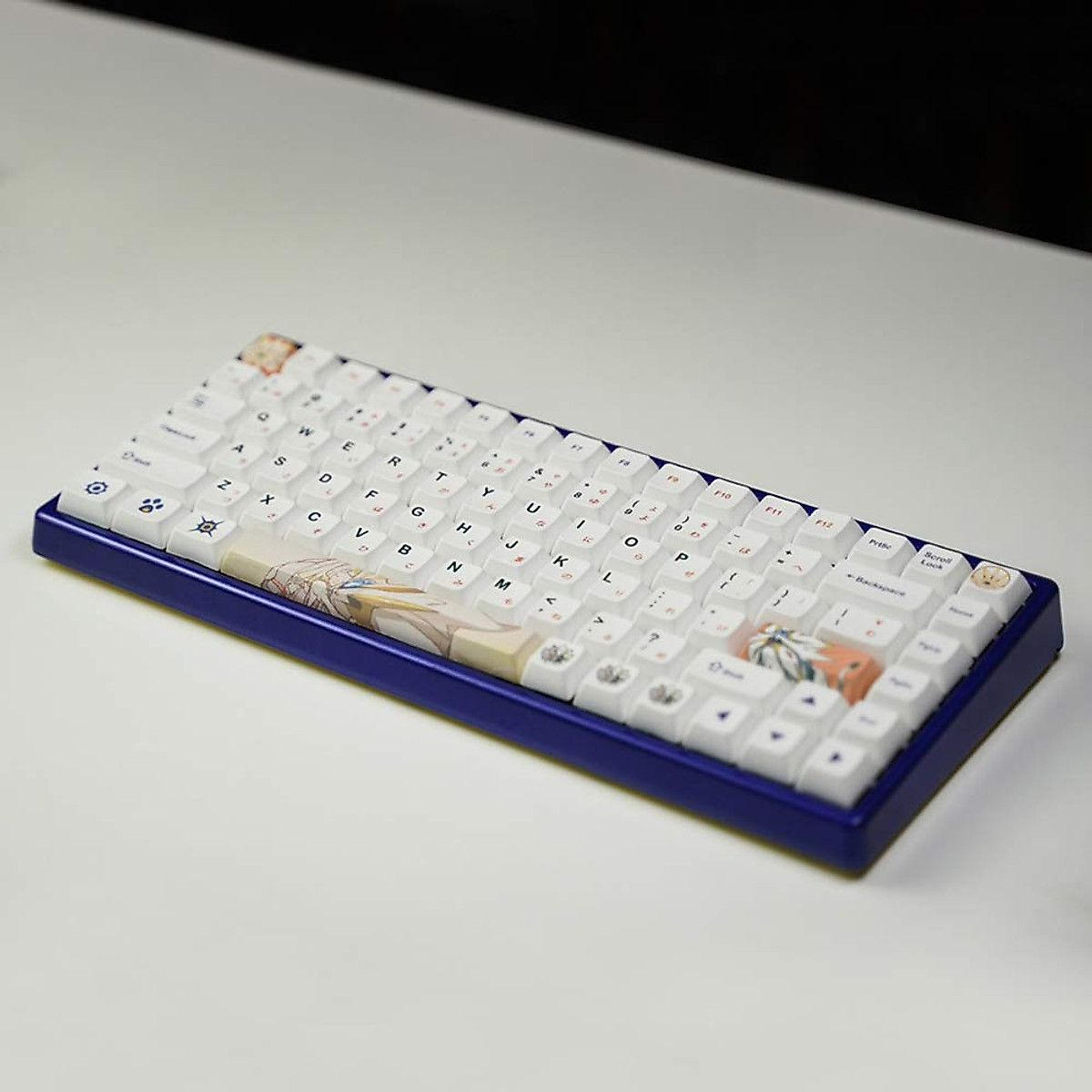 XDA PBT Keycaps White Keycap Black Characters Mechanical Keyboard 2.25 Enter 6.25U Spacebar Thermal Sublimation Keycaps