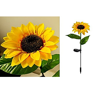 SLXTOU Led Solar Sunflower Flower Light, Outdoor Garden Garden Decoration Light, Lawn Plug-in Light