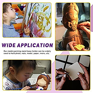 Swpeet 14Pcs 360 Degree Rotation Model Painting Stand Base Holder and 6 Inch Model Painting Alligator Clip Stick with Invisible Tape Assortment Kit Perfect for Airbrush Spraying Hobby Modeling Parts