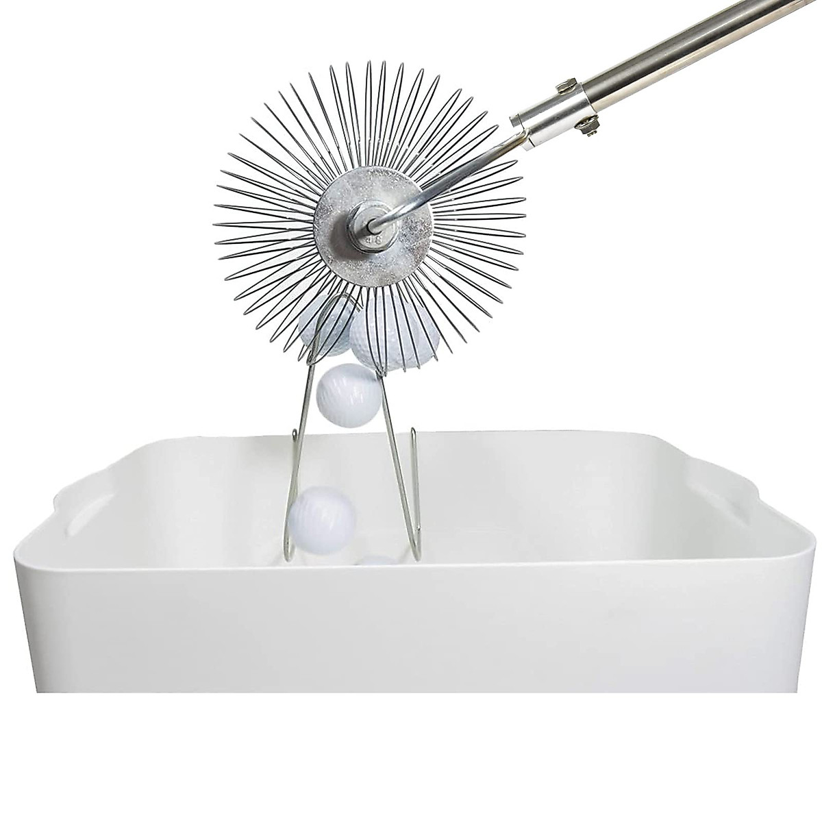 ASENVER Golf Ball Collector Picker Upper Table Tennis Ball Retriever Hold Up to 40 Balls