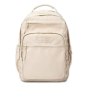 FANDARE Casual Backpack Men Women 15.6 inch Laptop Daypacks School College Bag Rucksack for School Hiking Camping Travel Outdoor Activities Waterproof Polyester Khaki