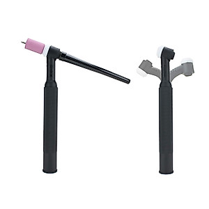 9F Series - 125 Amp - Air Cooled - Flexible Head TIG Torch - 12.5 feet 1-Piece Cable - INLINE Gas Dinse 10-25 Connector - (Welders with Gas Solenoid)