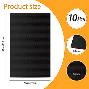 ourkiss Fursuit Eye Plastic Mesh 0.5mm Waterproof Printable PVC Plastic Mesh Canvas Sheets for Furry Costume Roleplay, Fursuits, Sculpting, Props, Handicrafts, Home Decor 10pc (11.81x7.87“, Black)