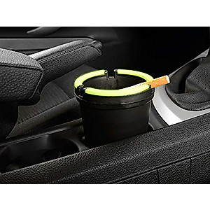 VIP Home Essentials Stub Out Glow in The Dark And Non-Glow - Butt Bucket Ashtray (Black, Regular)