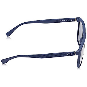 Lacoste Men's L860S Rectangular Sunglasses, Matte Blue/Blue, 56 mm