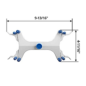 QWORK Double Burette Clamp, Adjustable Aluminum Clamp with High-Strength Alloy Jaws and Convenient Butterfly-Style Spring Load for Laboratory Applications