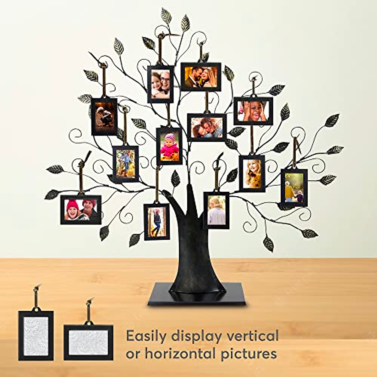 Maypes Family Picture Frame Set of 8, Best Gift & Boho Wall Decor, Family Tree, Hanging Picture Frames Ornaments 2x3 (4 Vertical & 4 Horizontal)