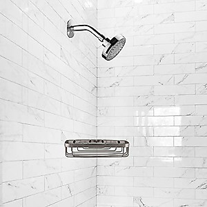 Design House Corner Shower Basket, 6-inch, Stainless Steel