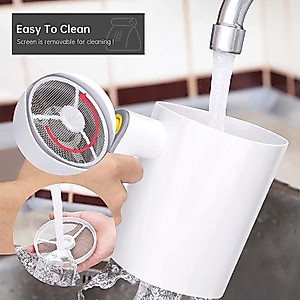 Battery Operated Electric Flour Sifter,Kinberry For Baking - Washable Bowl - 4 cup Flour Sieve Easy to Clean - Fine Stainless Steel Mesh Ergonomical Handle, White, FBA-flour