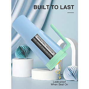 Raki Venus 40 oz Tumbler with Lid and Straw Double-wall Vacuum Water Bottle with Straw Spill Proof Insulated Water Bottle Stainless Steel Cup-holder Friendly Fruit Infusing Bottle Non BPA