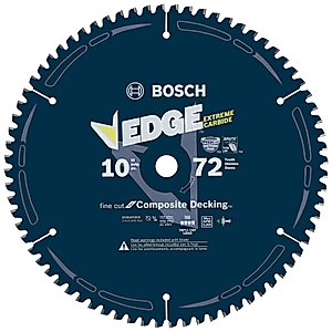 Bosch DCB1072CD 10 In. 72 Tooth Edge Circular Saw Blade for Composite Decking