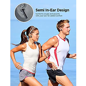 omthing True Wireless Earbuds, TWS Bluetooth 5.0 Headphones Stereo Sound Earphones, 4 ENC Mic, 25H Playtime Wireless Earbuds Sweatproof Sports Earphone, Suitable for Exercise/Driving/Home Office