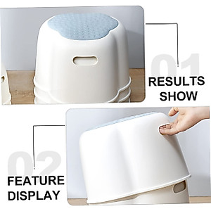 VILLFUL Non-Slip Stool Anti- Footstool Bathroom Footstool Office Footrest Stool Small Stool Stool Under Desk Footrest Stool for Kids Stackable Stool Step Stool Aldult Pp Child