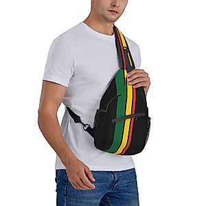 Gelxicu Vintage Jamaican Flag Sling Backpack Travel Hiking Daypack Cute Jamaica Flag Crossbody Shoulder Bag