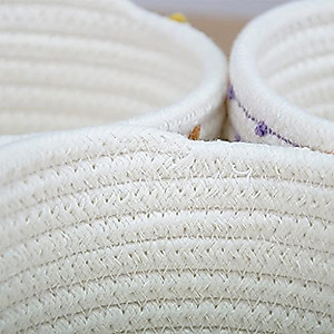 Storage Basket Handwoven Cotton Rope Sundry Holder Bedroom Household Organizer