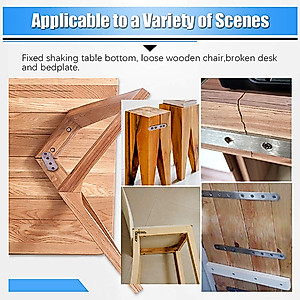 Glarks 35-Pieces 1.6 inch/ 2.4 inch/ 4 inch Stainless Steel Flat Straight Brace Brackets Mending Joining Plates Repair Fixing Bracket Connector and 80pcs Screws Set, Total 115pcs, Silver