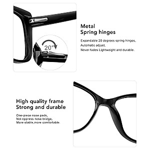 MEETSUN Blue Light Blocking Glasses for Women Anti Eyestrain Filter Blue Ray Computer Game Glasse&UV/Reduce Glare Lens (Black Frame)