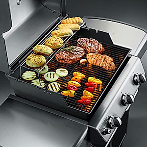 GGC Grill Grates Replacement for Brinkmann 810-8410-F, 810-2410-S, 810-2511-S, 810-2512-S, 810-8411-5, 810-9415-W and Others, 3 PCS Porcelain Coated Cast Iron Cooking Grate(17 3/4" x 8 15/16")