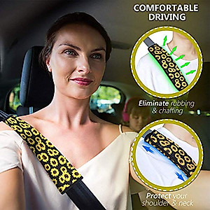 KEIAHUAN Universal Car Seat Belt Pad Cover 2 Pack Sea Turtle Pattern Soft Car Safety Seatbelt Strap Shoulder Pad for Adults and Children Gift