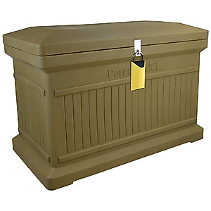 RTS Companies Inc 550200520A5481 Parcelwirx Horizontal Premium Delivery Box, with Hinged Lid and Smart Lock, Oak